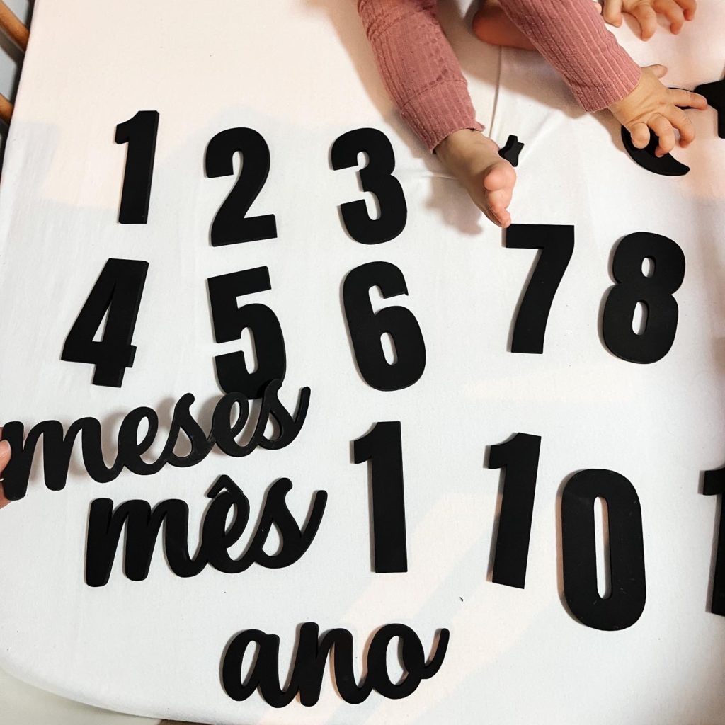 Lettering Meses Bebê - BJ Mais